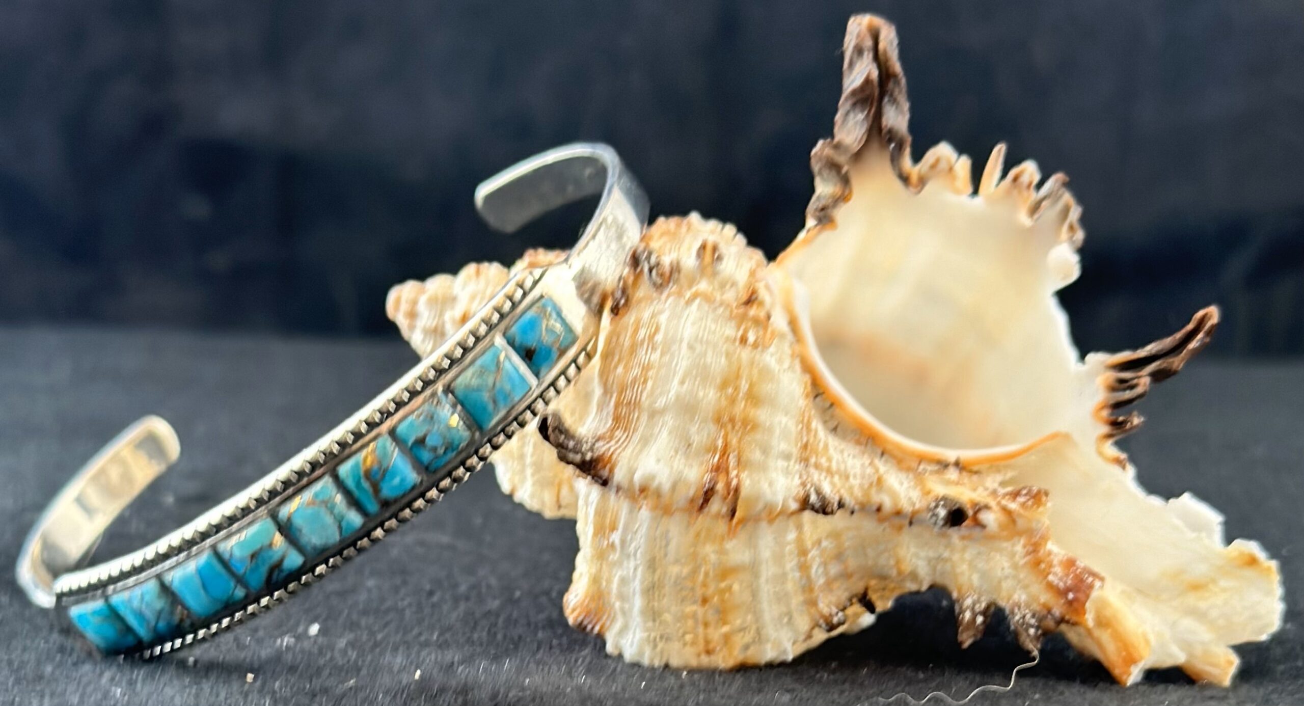 Matrix Turquoise Sterling Silver Cuff - Kristan Lantosh Boutique