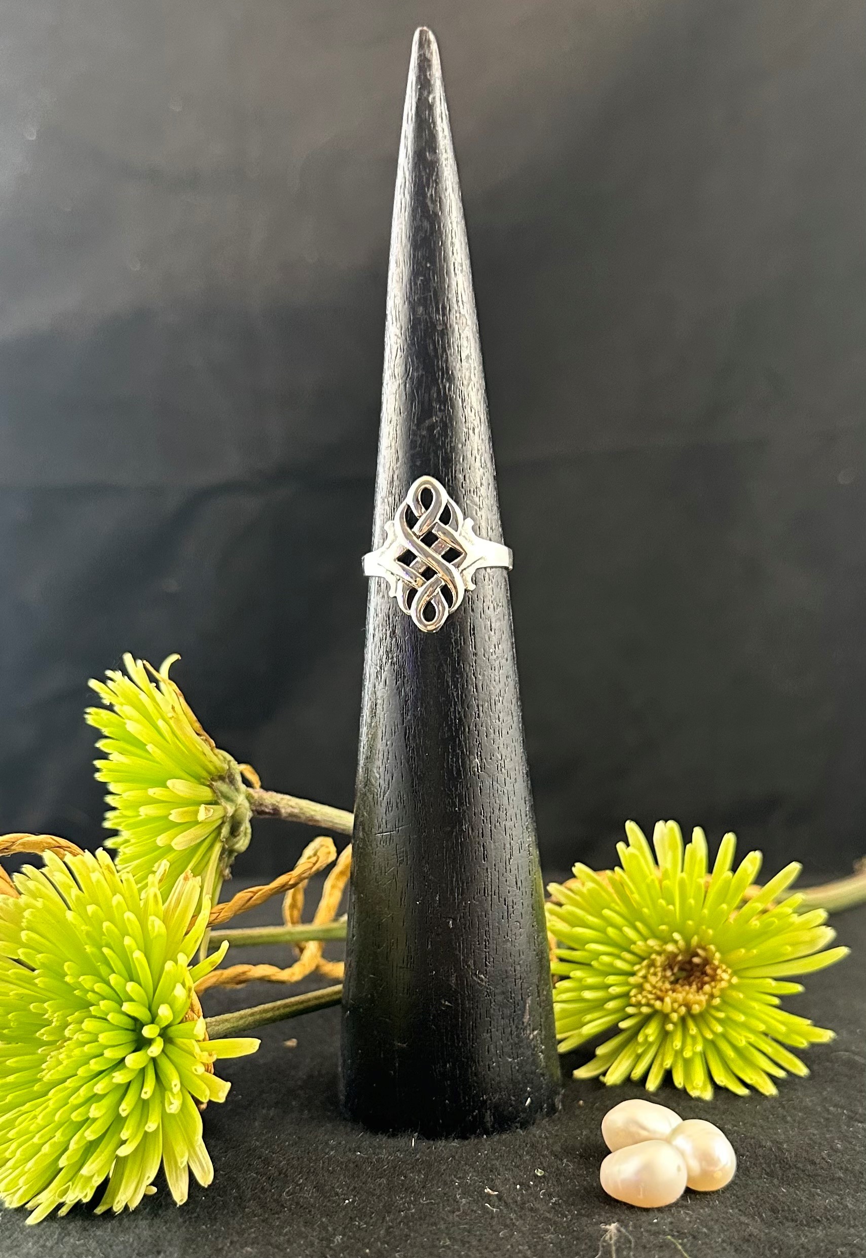 Celtic Sterling Silver Endless Knot Ring - Kristan Lantosh Boutique