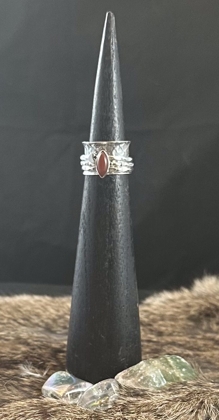 Red Jasper Spinner Ring - Kristan Lantosh Boutique